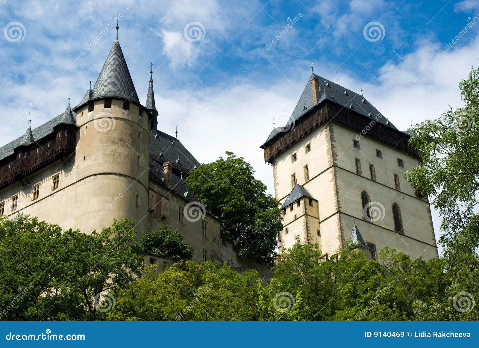 Karlstein castle stock image. Image of outdoors, color - 9140469