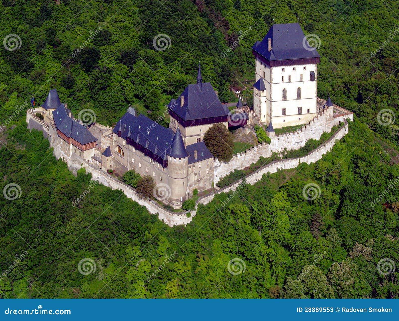 Karlstejn castle stock image. Image of charles, architecture - 28889553