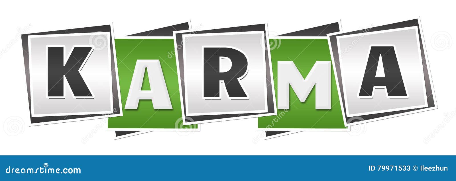 Karma Green Grey Blocks stock illustration. Illustration of religious ...