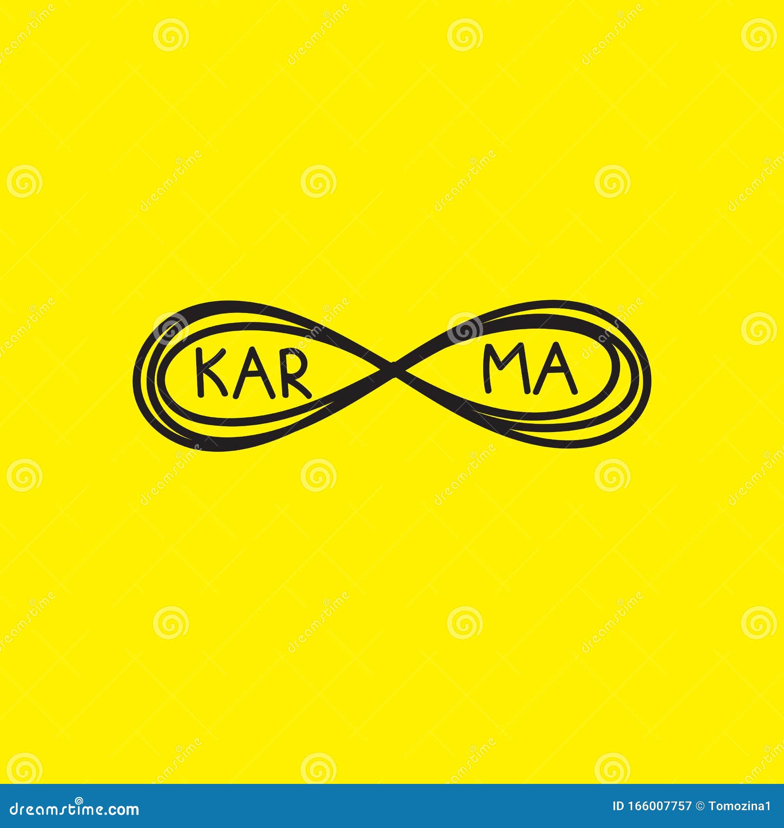 Karma lettering, print stock vector. Illustration of outline - 166007757