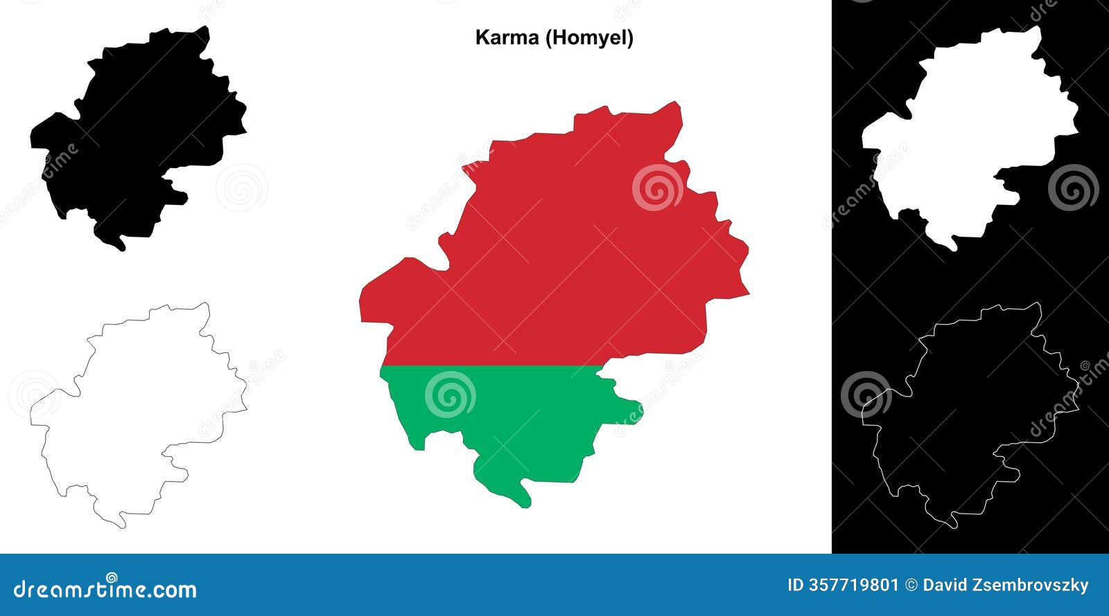 Karma outline map stock illustration. Illustration of vector - 357719801