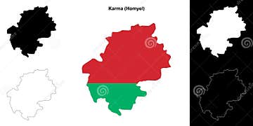 Karma outline map stock illustration. Illustration of vector - 357719801