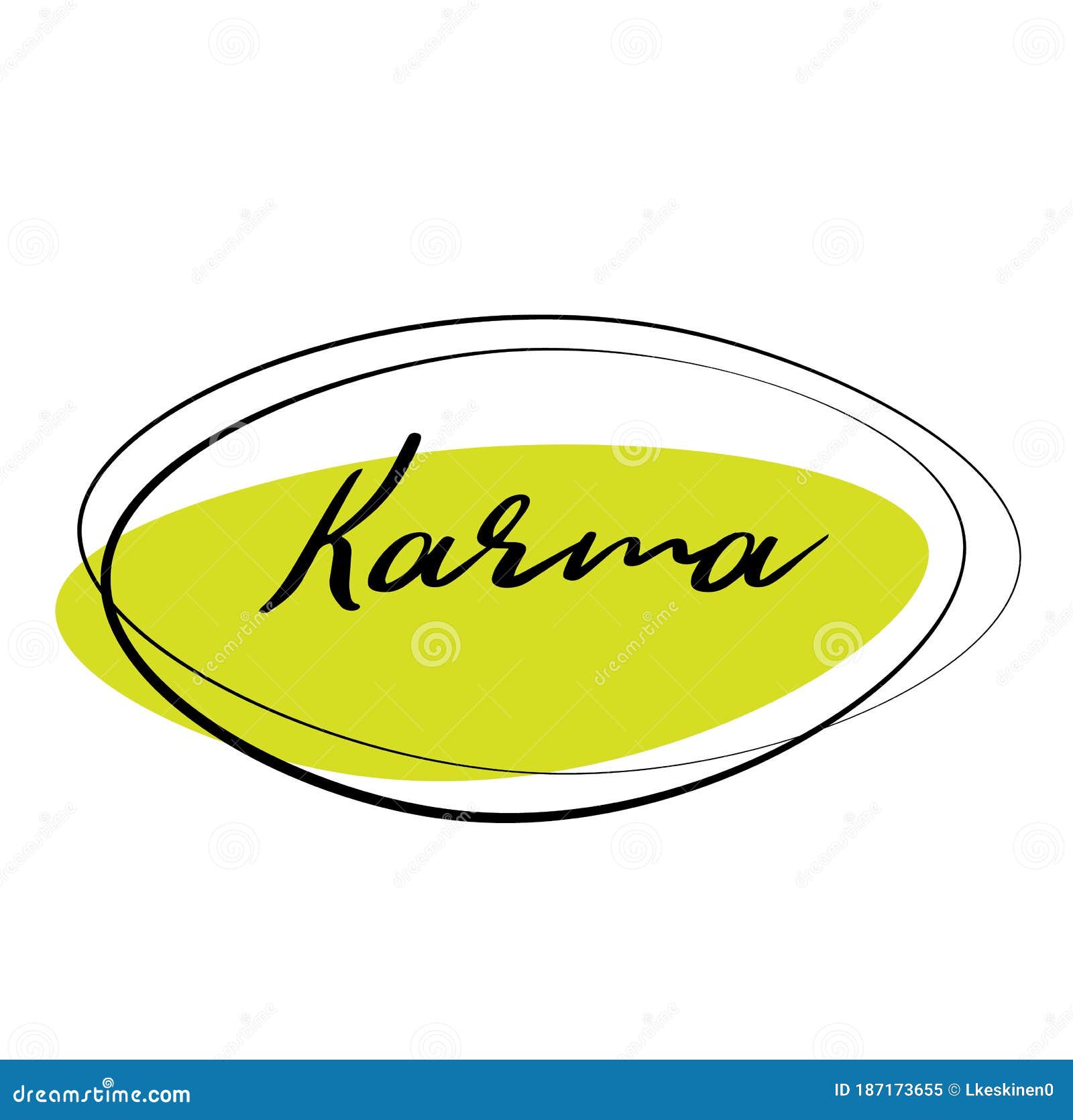 Karma. Sticker Vector For Social Media Post. Hand Drawn Illustration ...