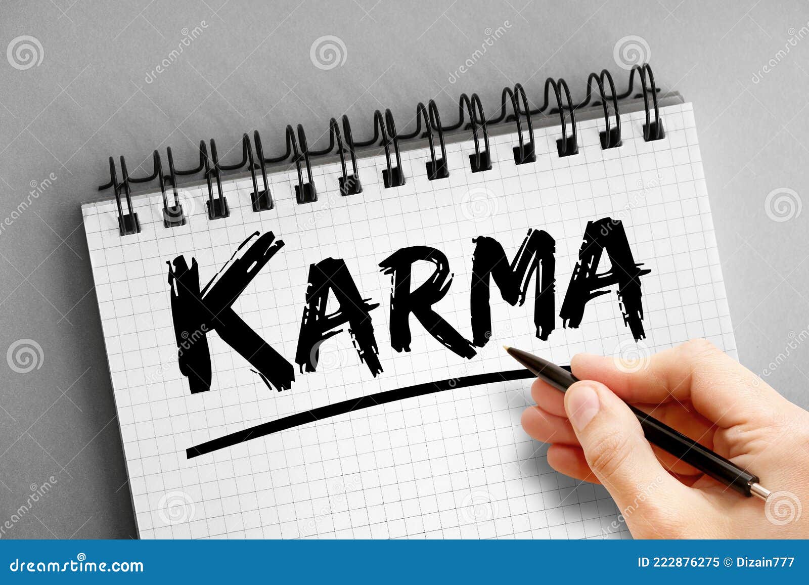 Karma Text on Notepad, Concept Background Stock Image - Image of ...