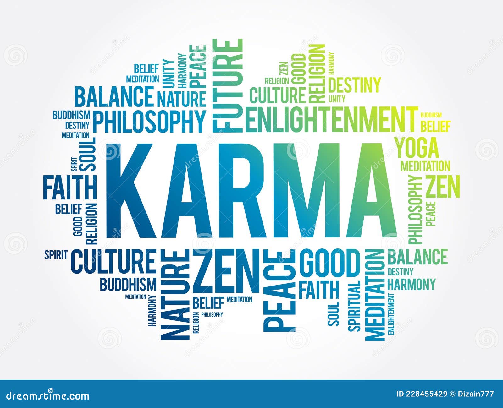 Karma Word Cloud Cloud Class Fundo Ilustração Stock - Ilustração de ...
