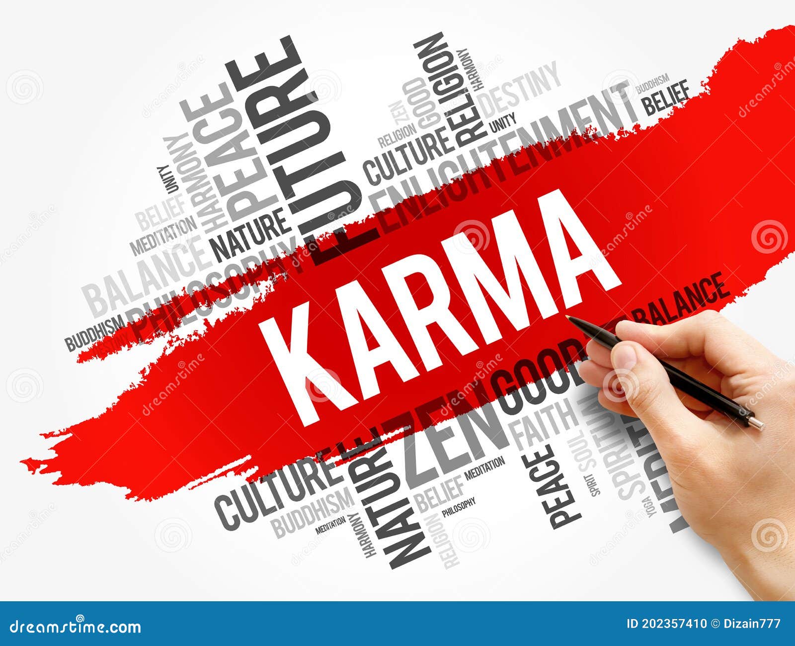 Karma Word Trippy Psychedelic Graffiti Style Letters.Vector Hand Drawn ...