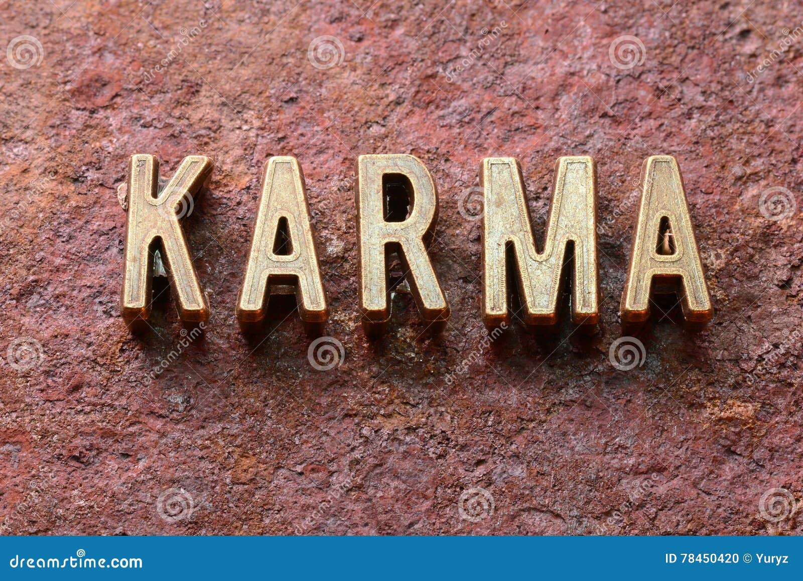 Karma word rust stock photo. Image of concept, word, rust - 78450420