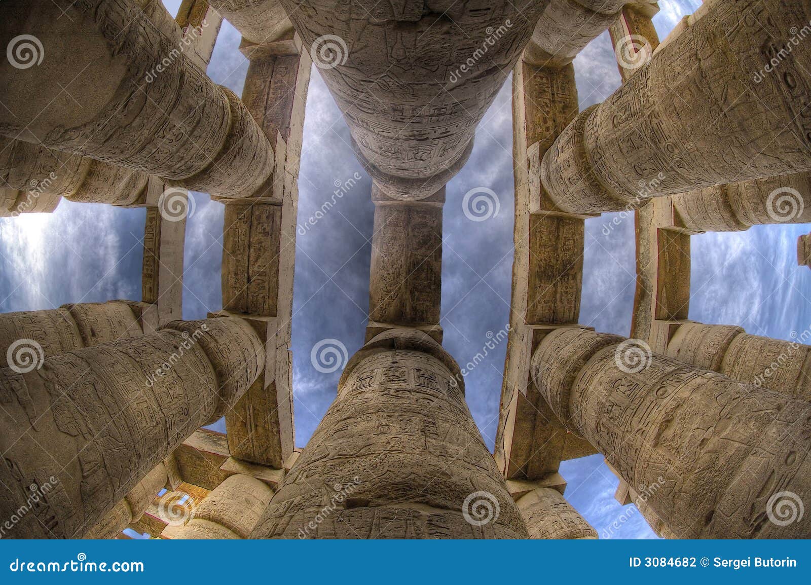 Karnak Columns stock photo. Image of colonnade, karnak - 3084682