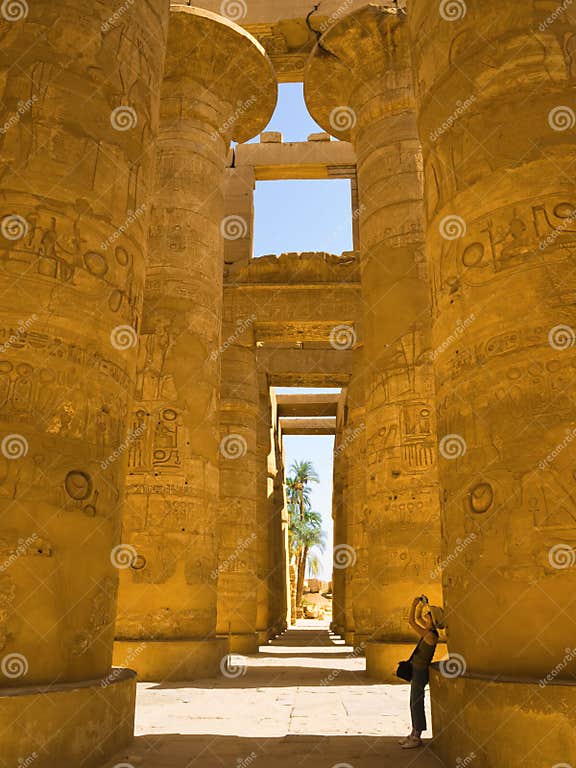 Karnak s hipostyle hall stock image. Image of temple, architecture ...