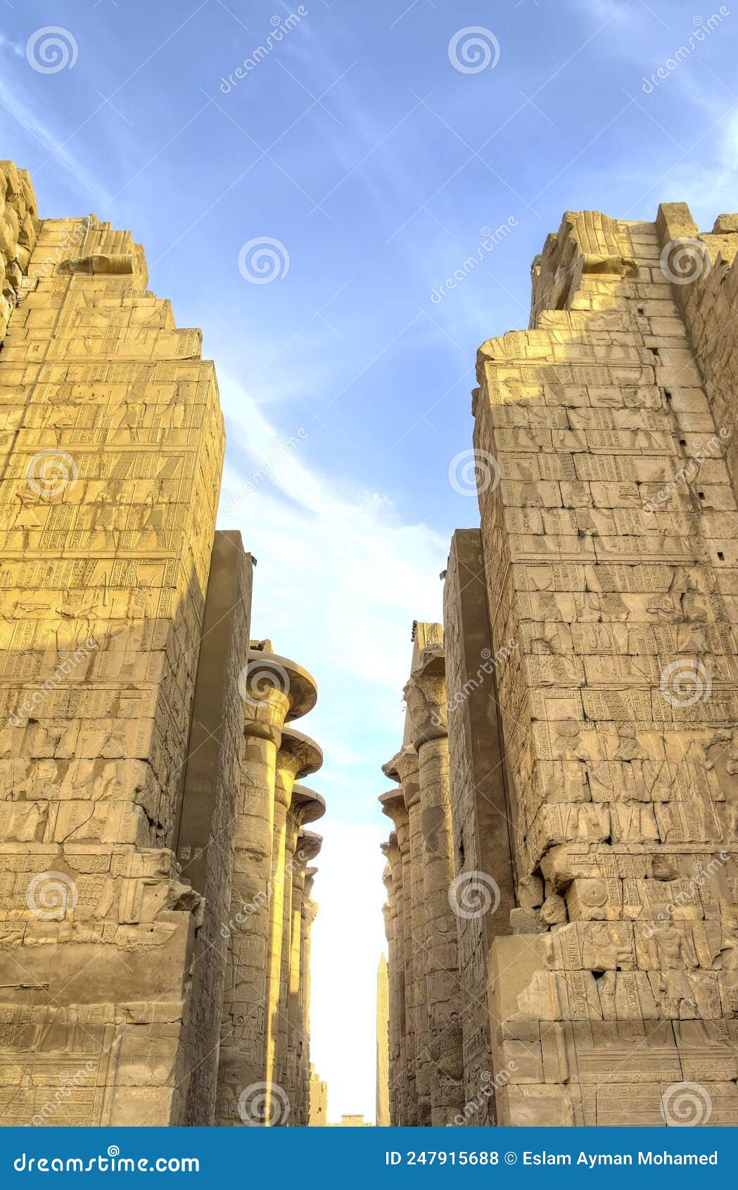 Karnak Temple Complex Entrance, Luxor, Egypt. Stock Photo - Image of ...