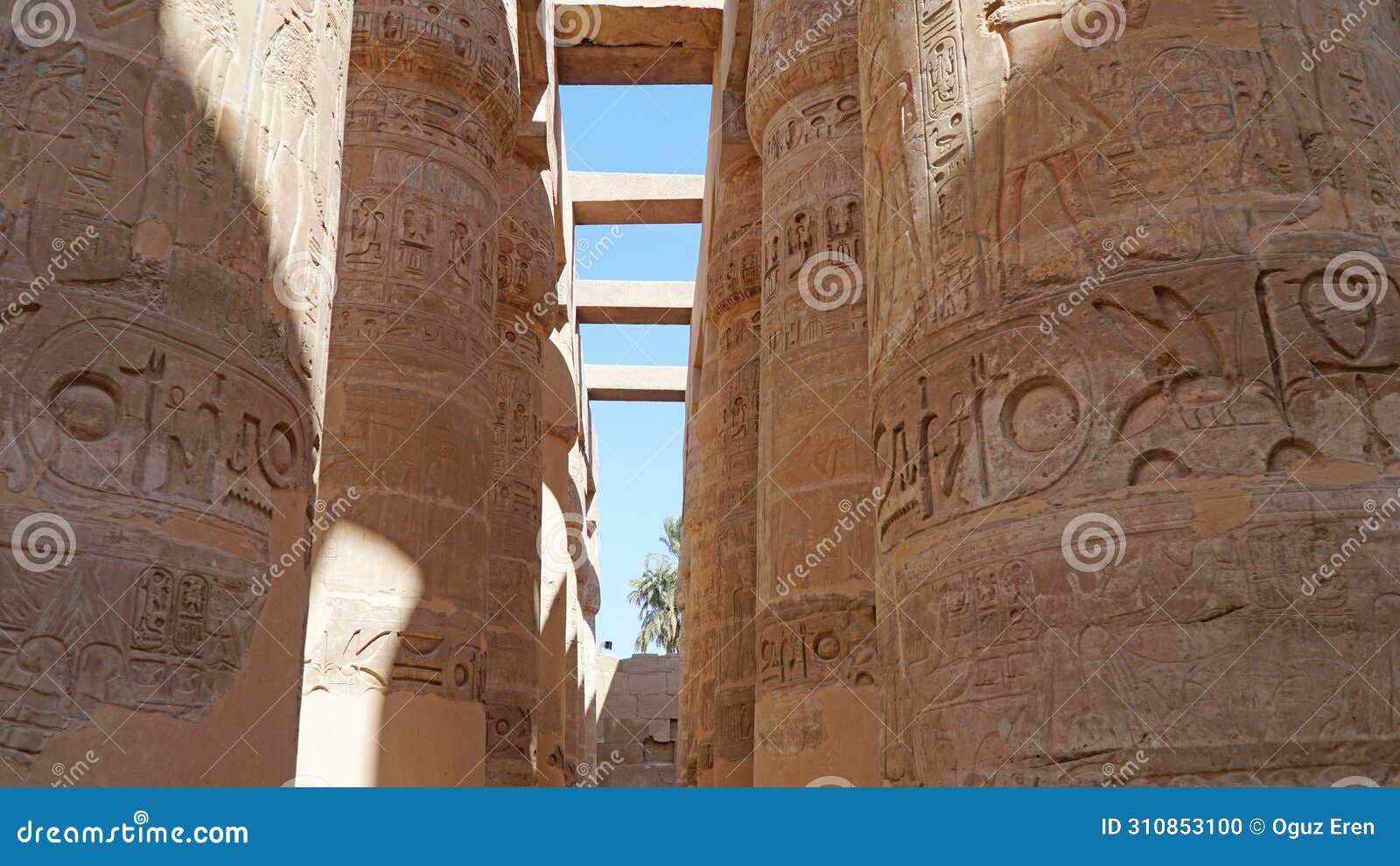 Karnak Temple, Luxor, Egypt. Great Hypostyle Hall. Stock Photo - Image ...