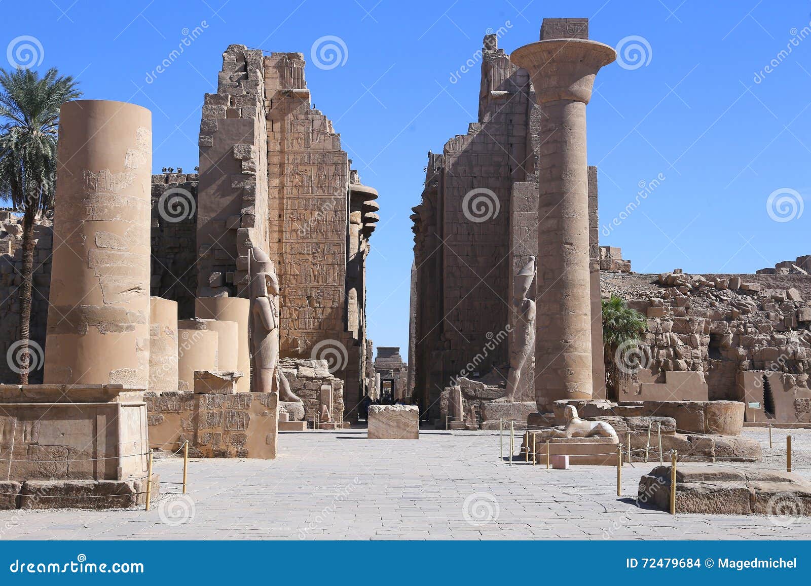 The Karnak temple stock photo. Image of place, blue, hieroglyph - 72479684