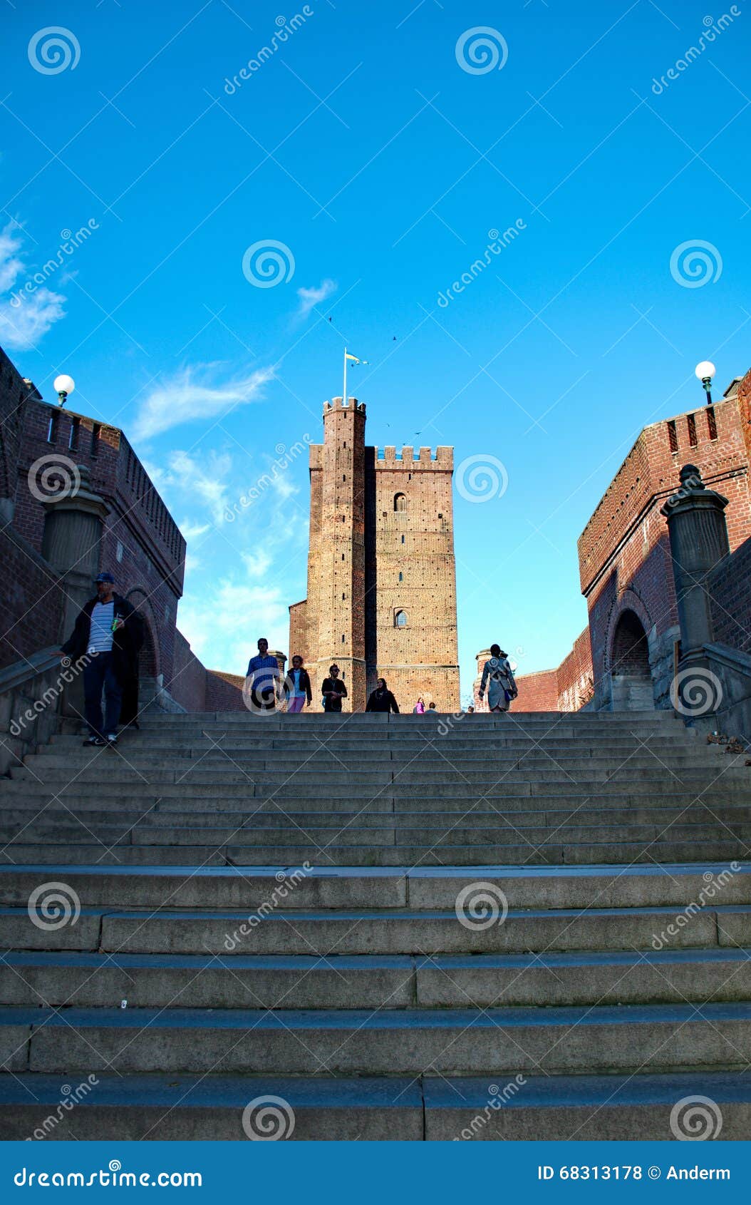Karnan Tower in Helsingborg Stock Photo - Image of fortification, brick ...