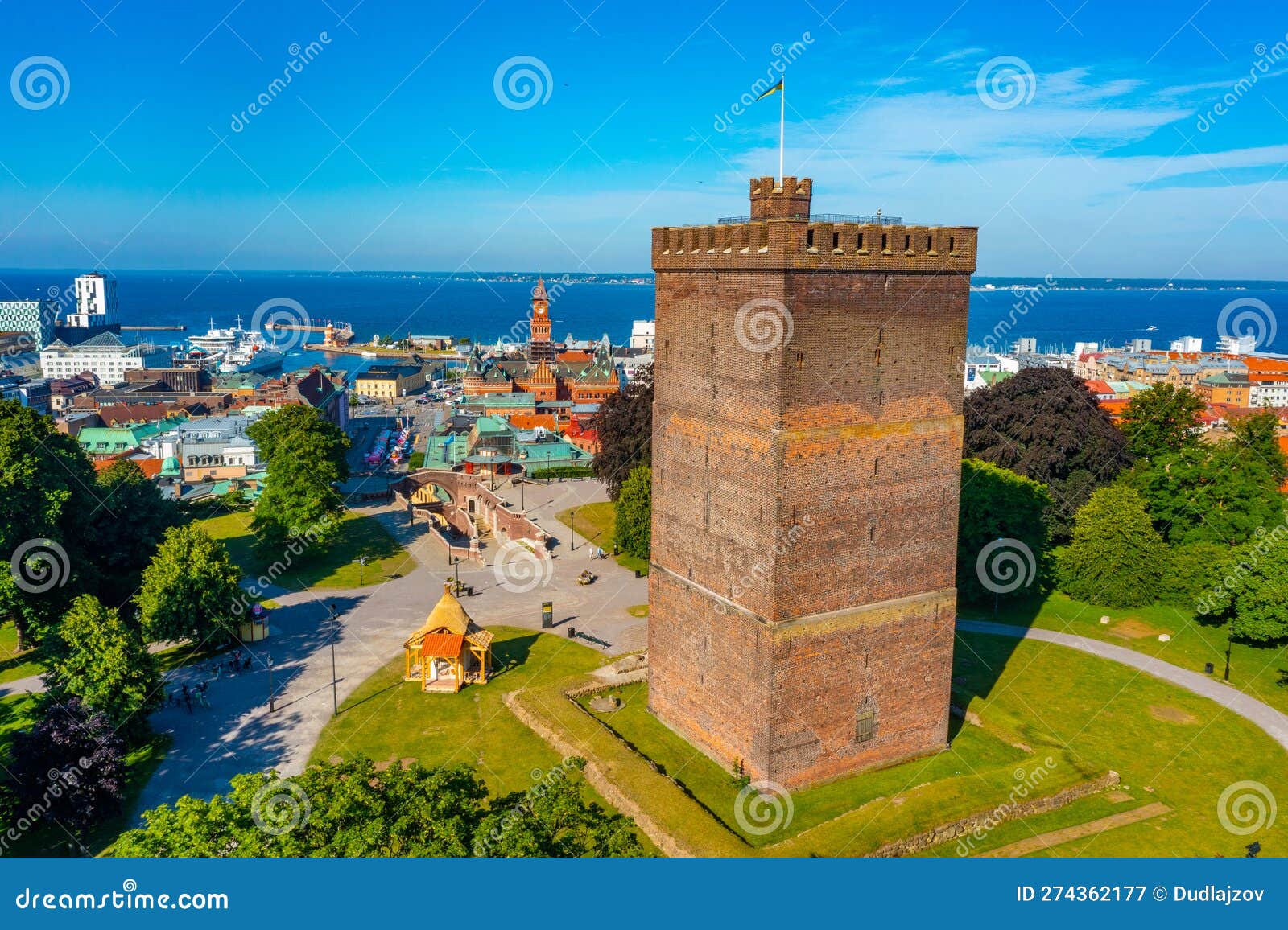 Karnan Tower in Swedish Town Helsingborg Editorial Photography - Image ...
