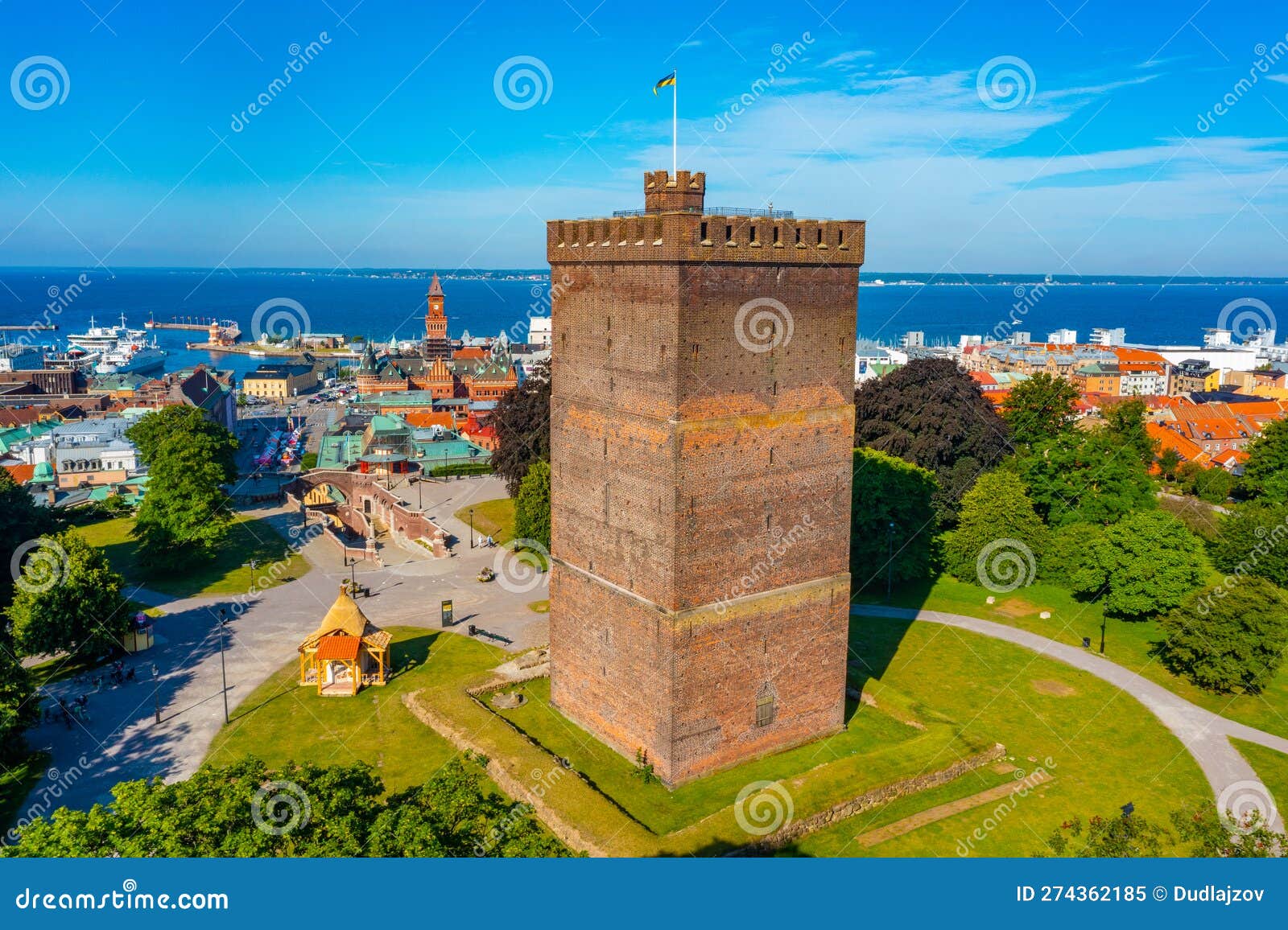 Karnan Tower in Swedish Town Helsingborg Editorial Image - Image of ...