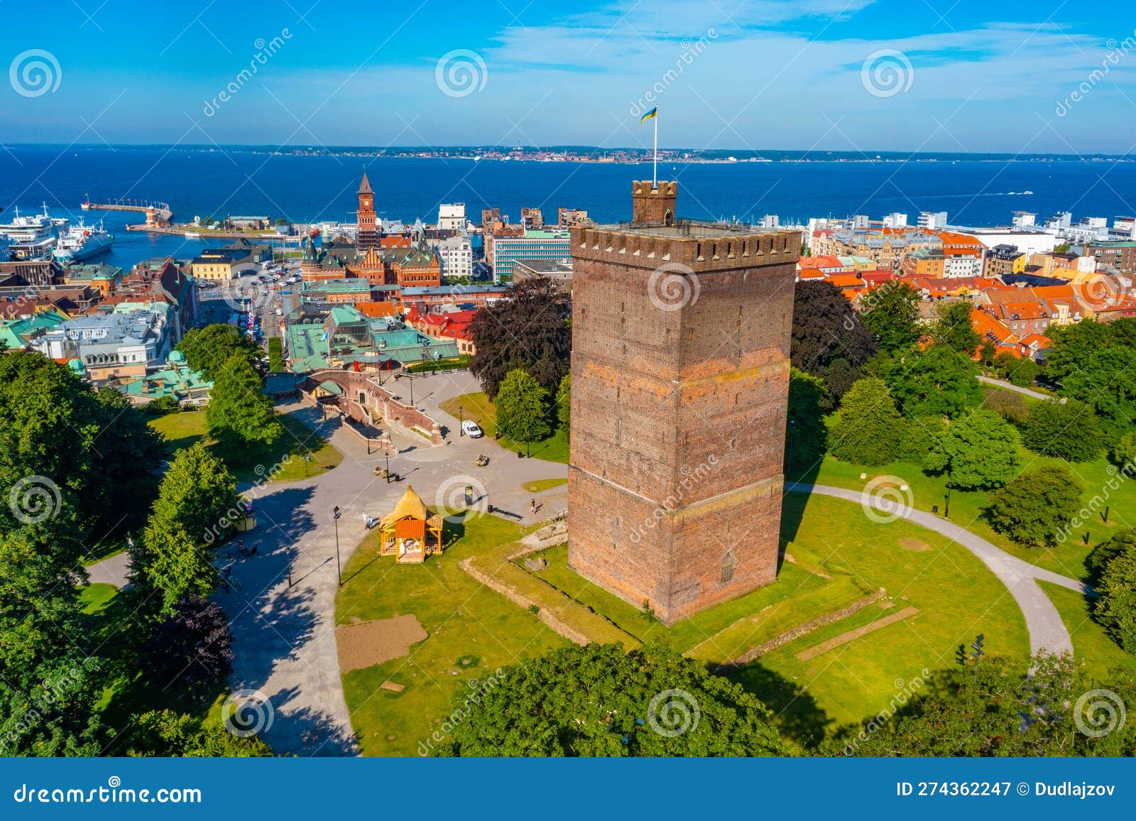 Karnan Tower in Swedish Town Helsingborg Editorial Photography - Image ...