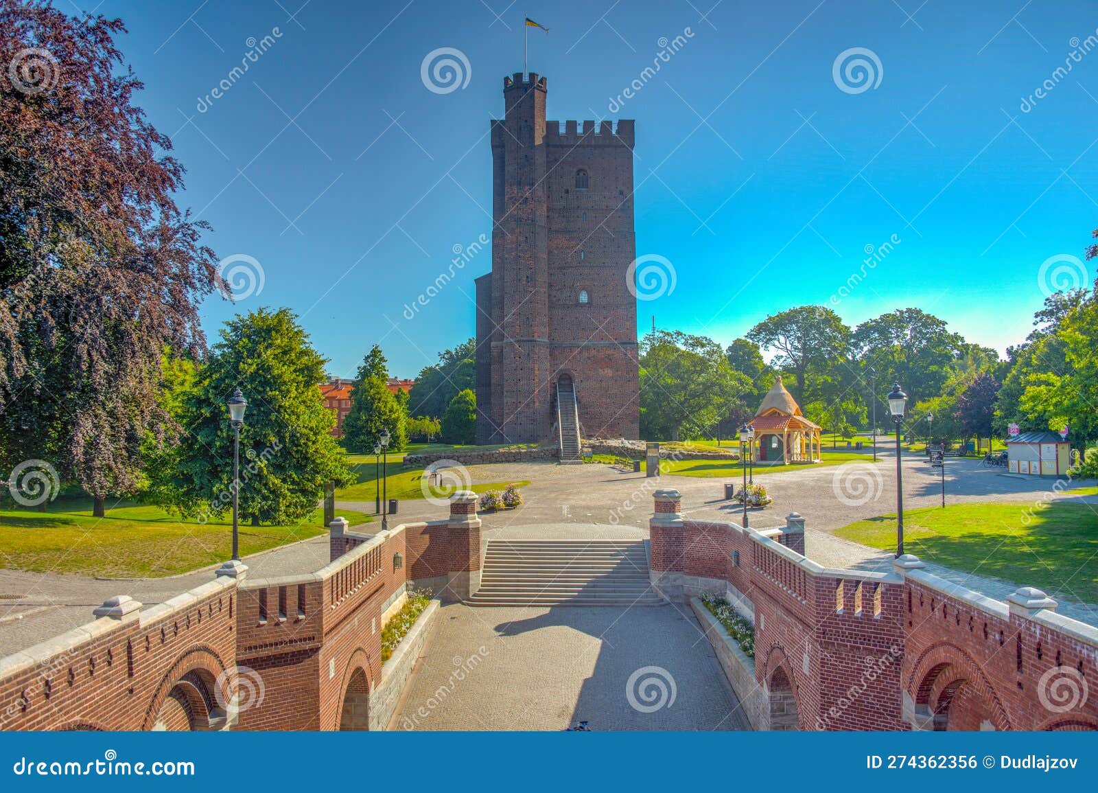 Karnan Tower in Swedish Town Helsingborg Stock Photo - Image of ...