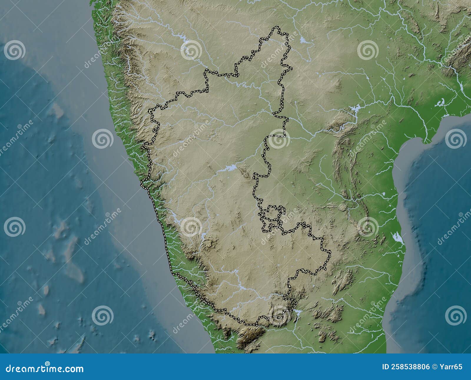 Karnataka, India. Wiki. No Legend Stock Photo - Image of division ...