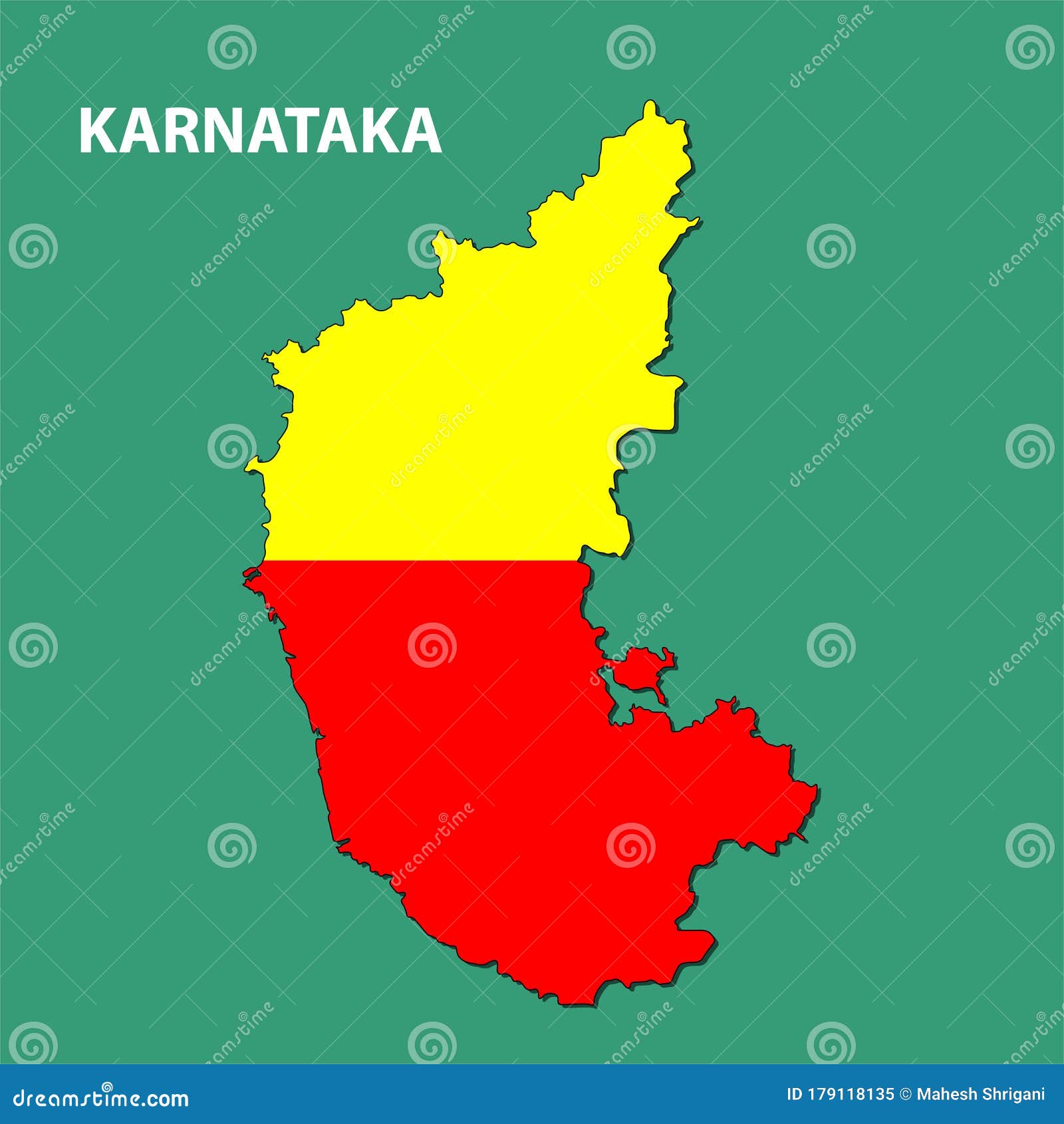Karnataka Map with Colored Flag Stock Vector - Illustration of ... Karnataka Map with Colored Flag Stock Vector - Illustration of ...