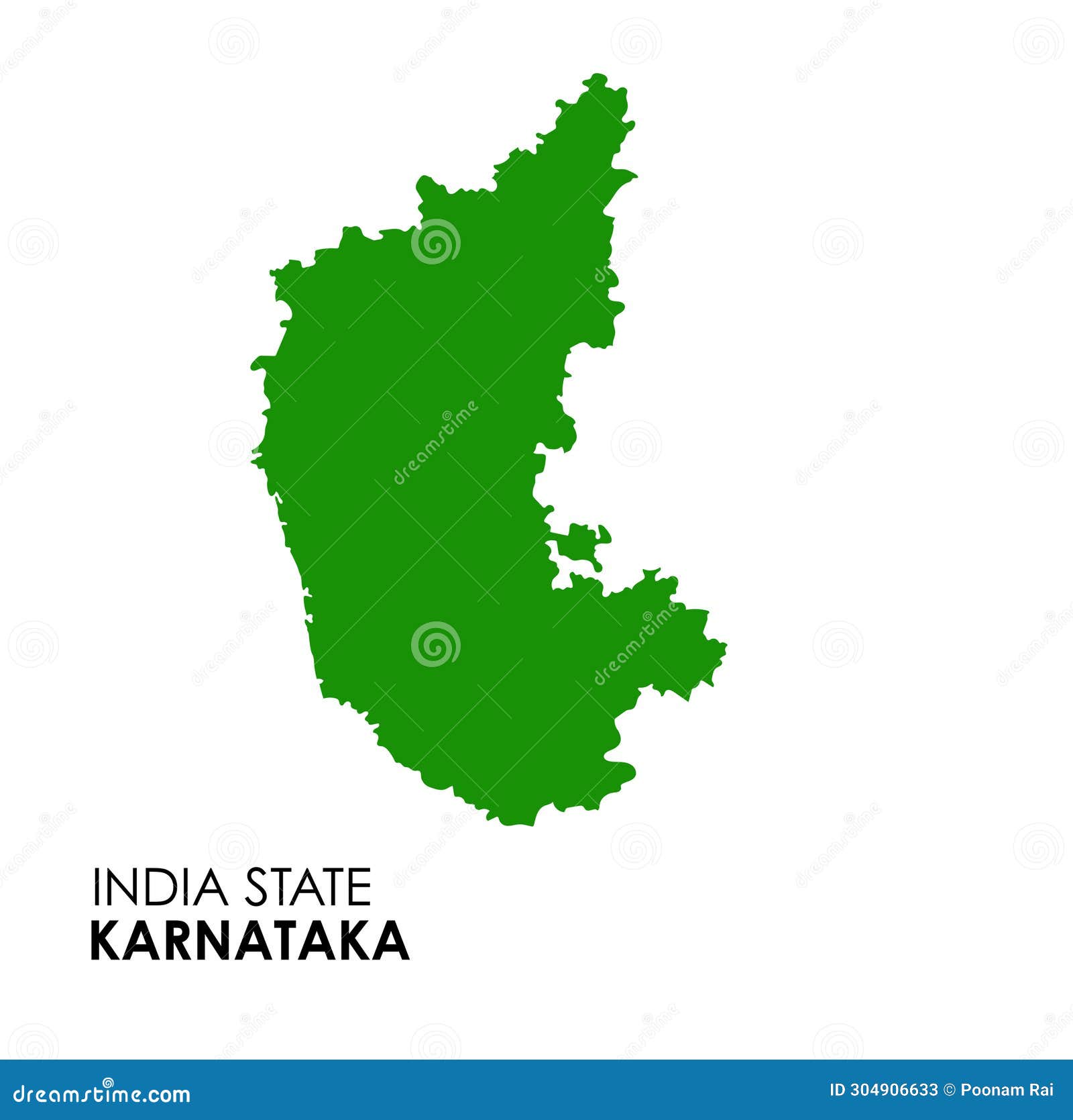 Karnataka Map of Indian State. Karnataka Map Vector Illustration Stock ...