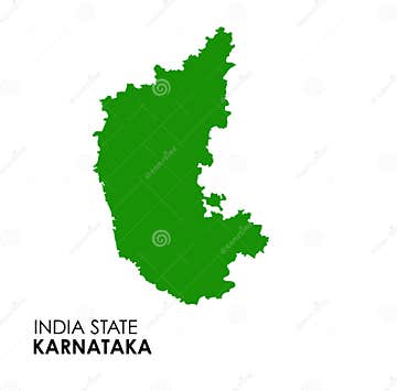 Karnataka Map of Indian State. Karnataka Map Vector Illustration Stock ...