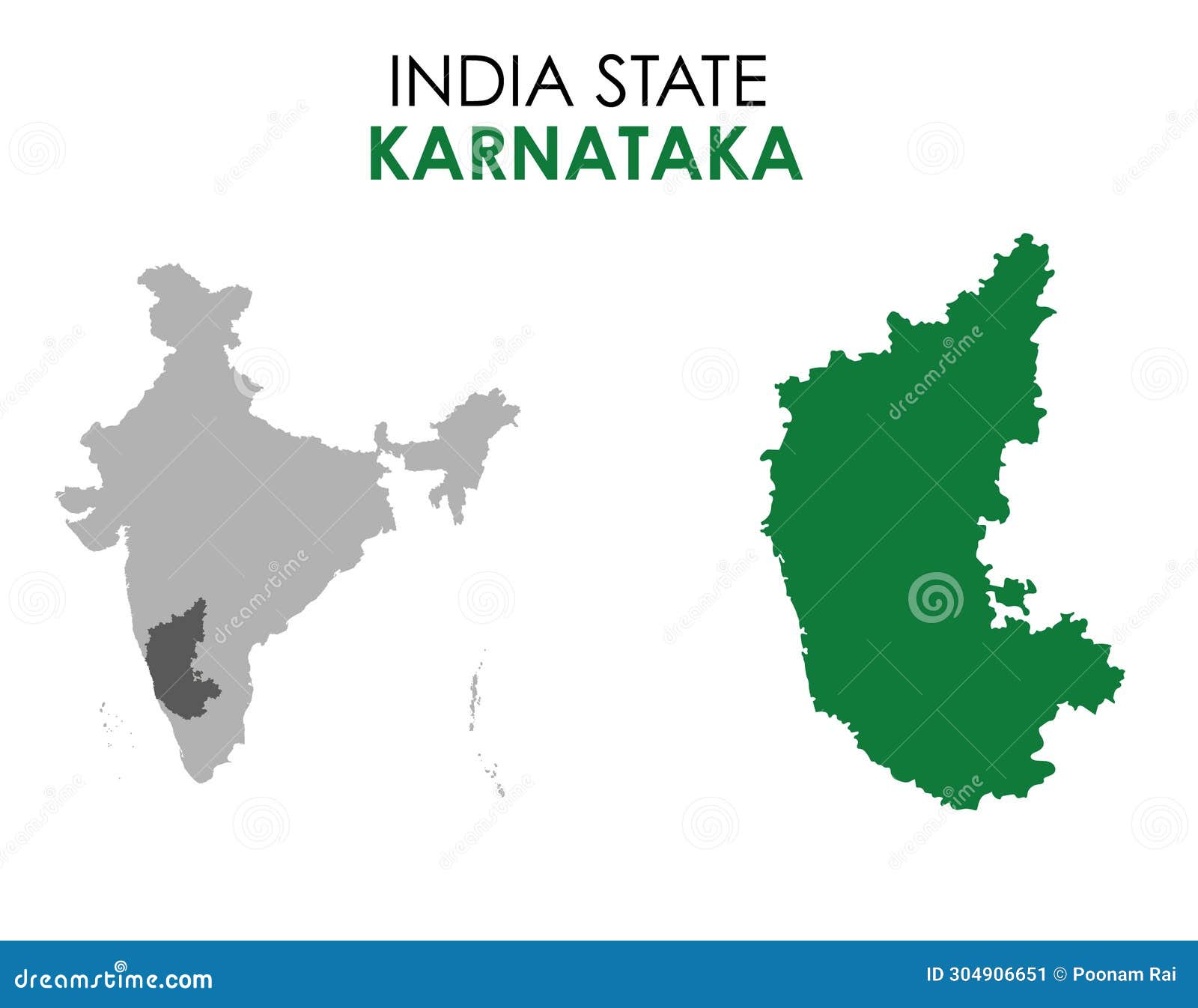 Karnataka Map of Indian State. Karnataka Map Vector Illustration Stock ...