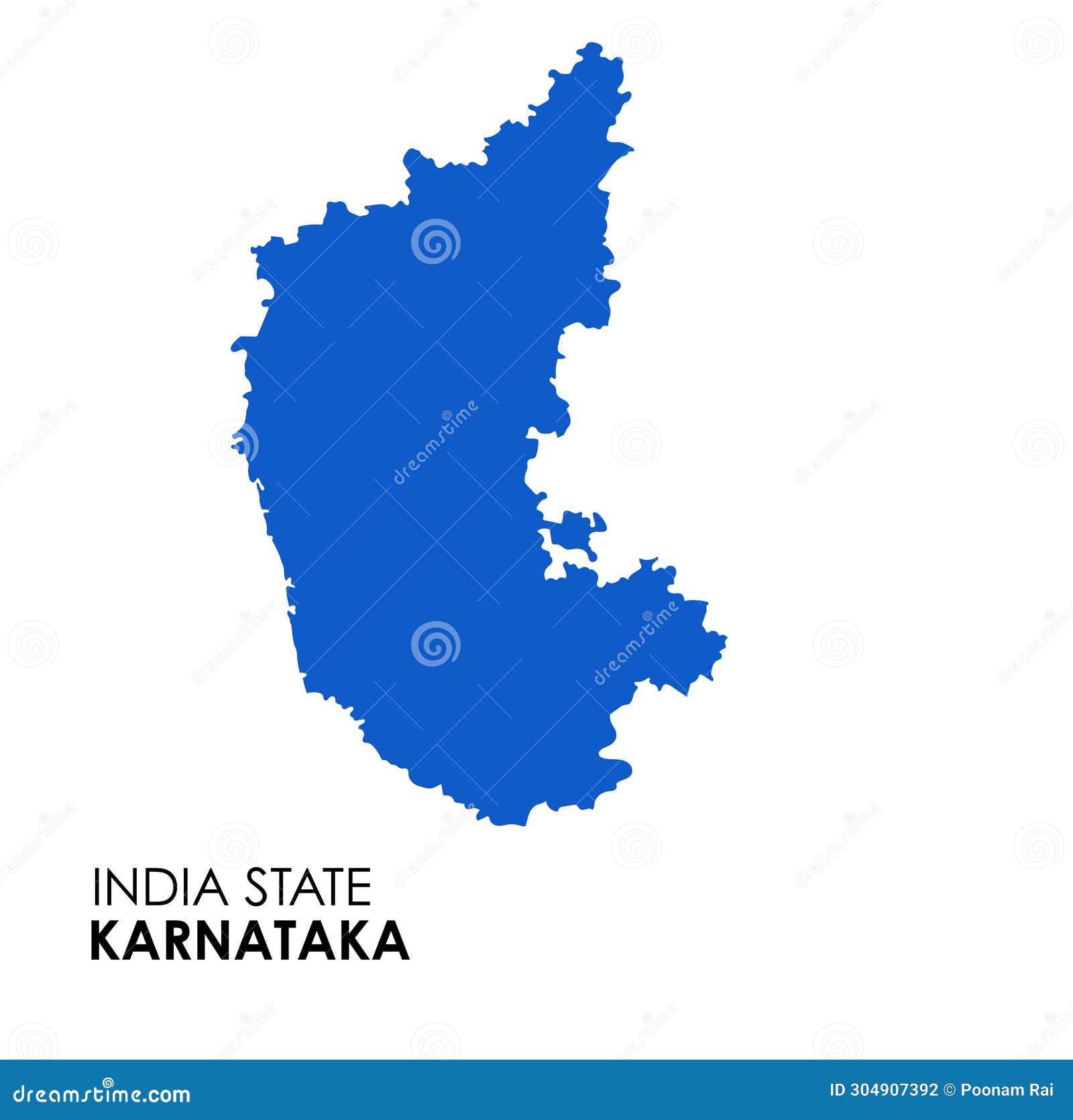 Karnataka Map of Indian State. Karnataka Map Vector Illustration Stock ...