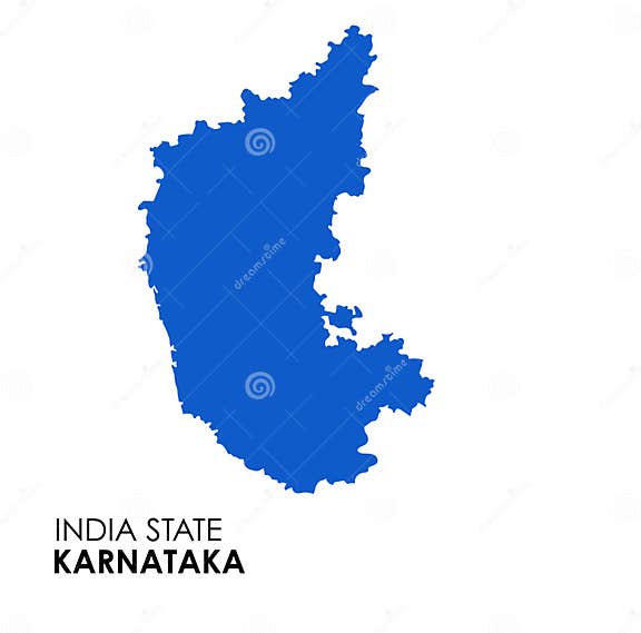 Karnataka Map of Indian State. Karnataka Map Vector Illustration Stock ...