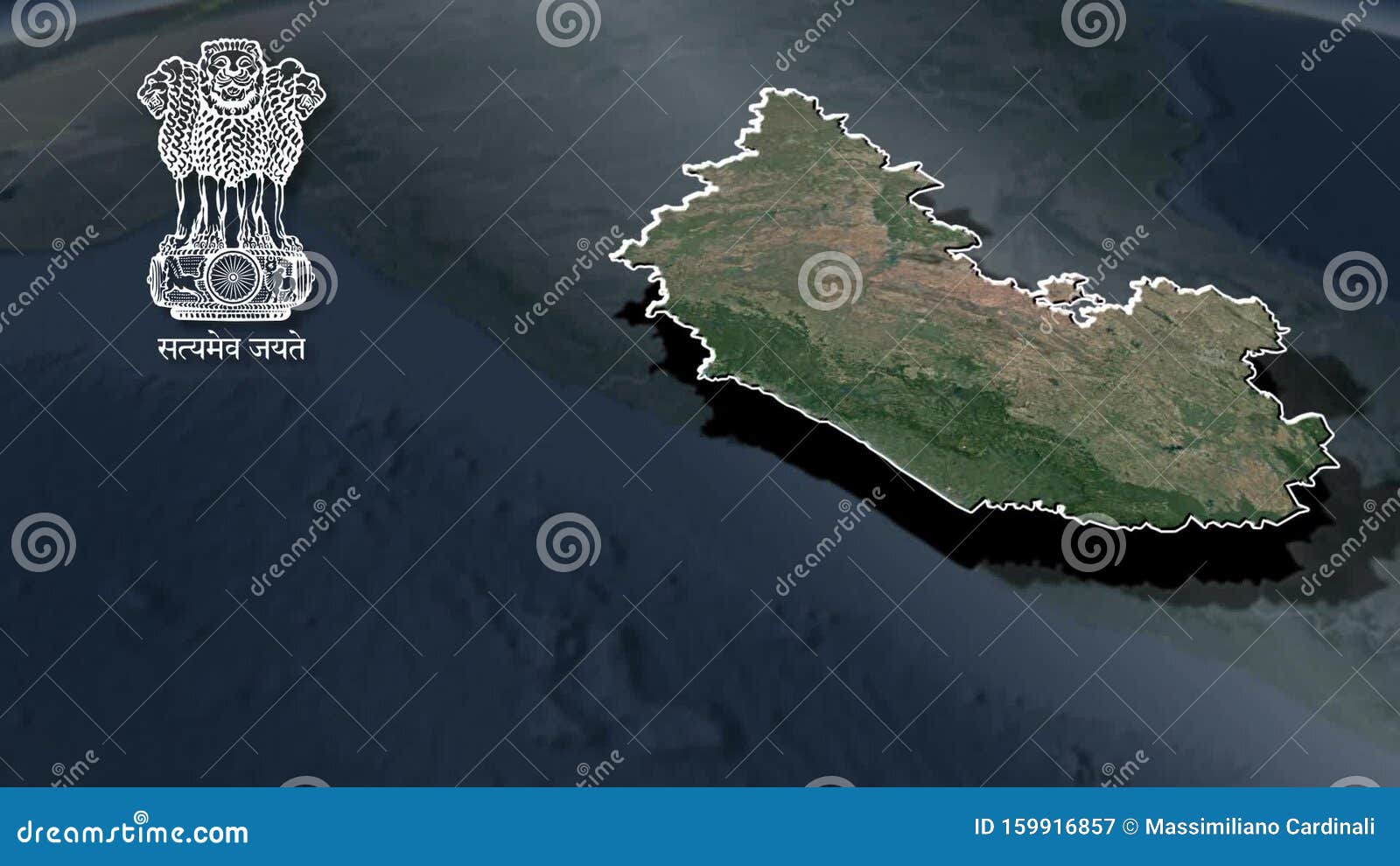 Karnataka - Physical Map of the Globe Animation Map Stock Video - Video ...