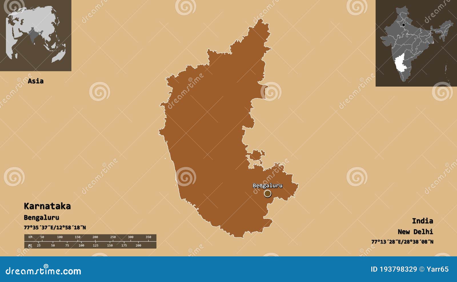 Karnataka, State of India,. Previews. Pattern Stock Illustration ...