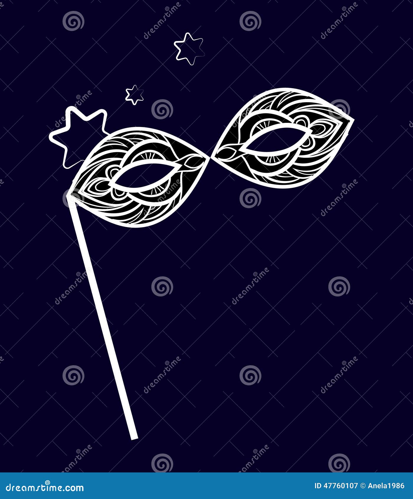 Karnaval Mask stock vector. Illustration of design, clothing - 47760107