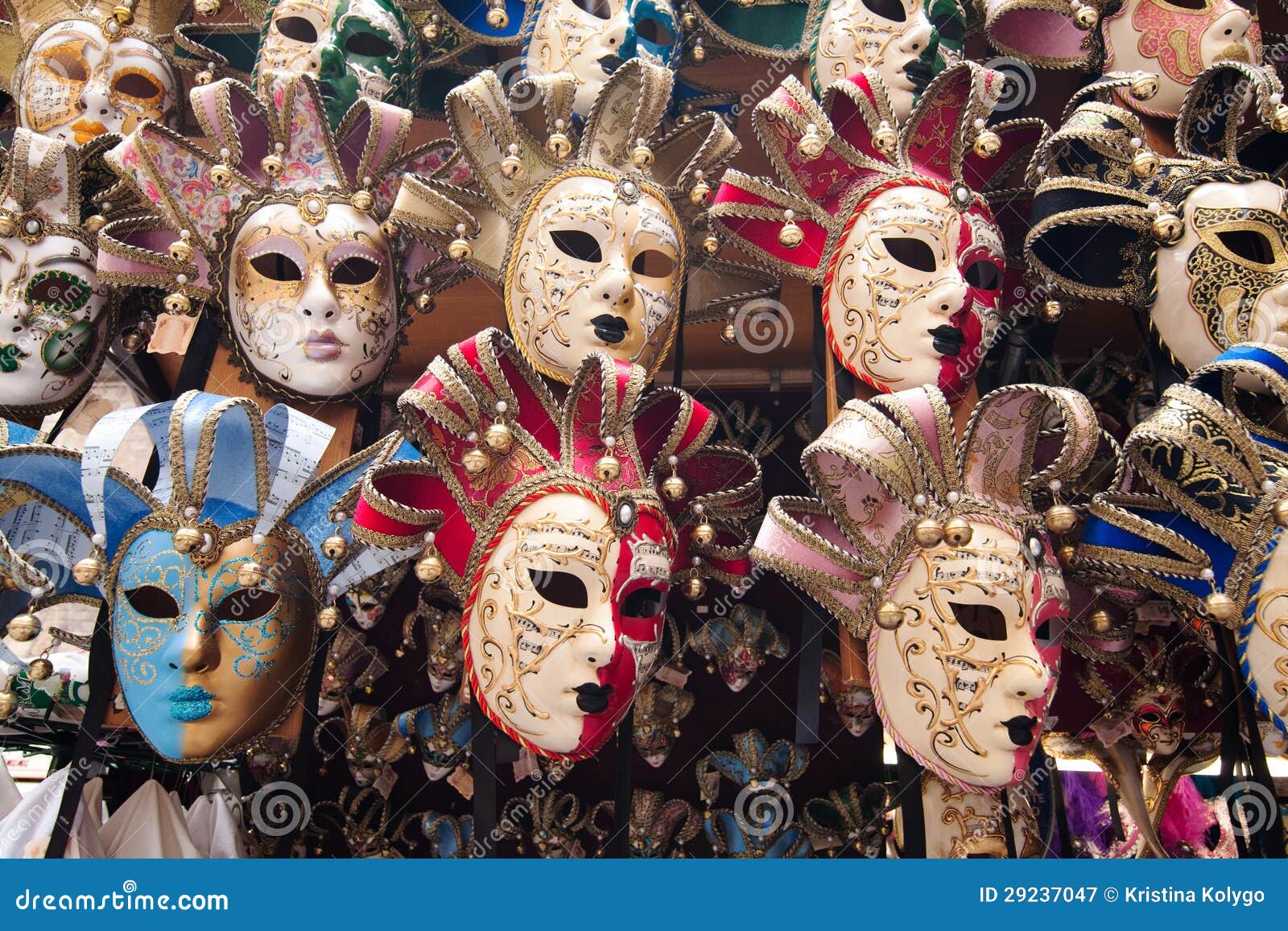 Karnevals-Masken, Venedig, Italien Stockbild - Bild von fest ...