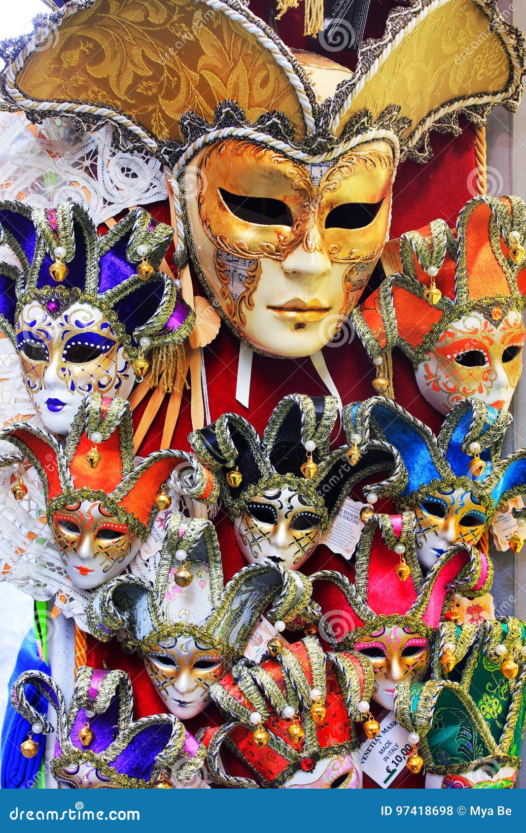 Karnevals-Venedig-Masken - Italien Stockfoto - Bild von gesichter ...