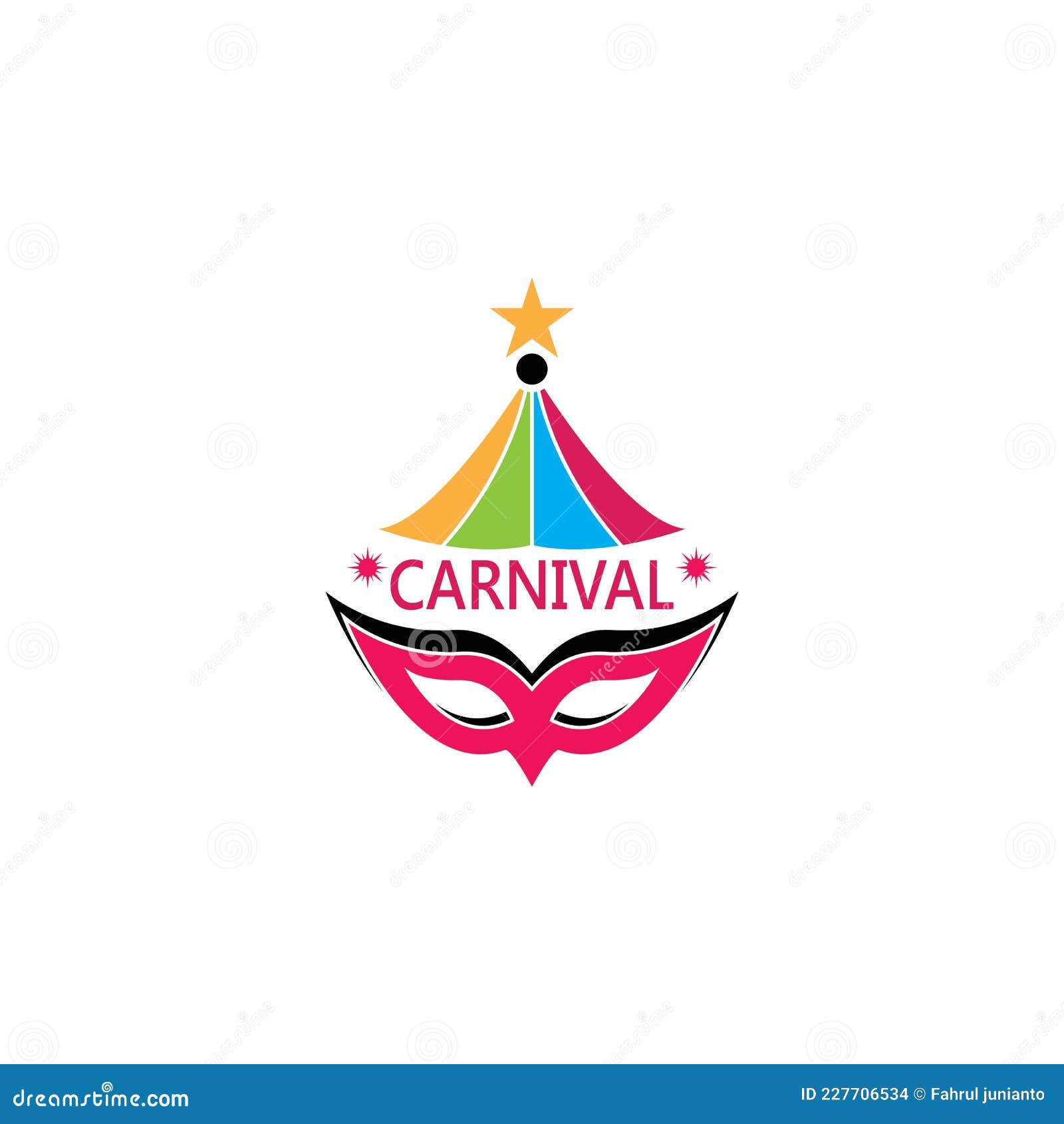 Karnevalssymbol Und Symbolvektorvorlage Stock Abbildung - Illustration ...