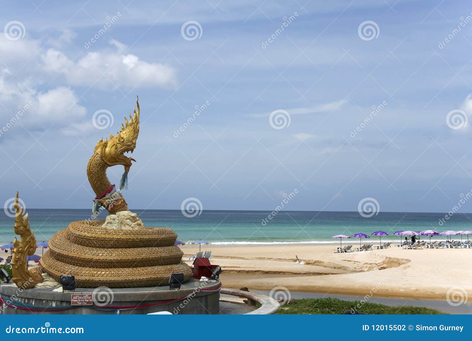 Karon Beach Naga Statue Landmark Phuket Thailand Stock Photo - Image of ...