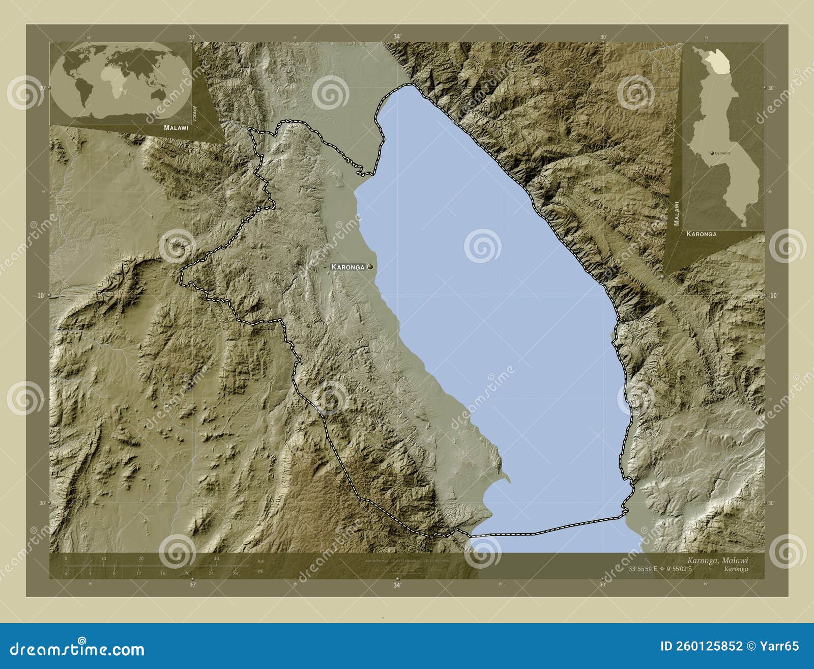 Karonga, Malawi. Wiki. Labelled Points of Cities Stock Illustration ...