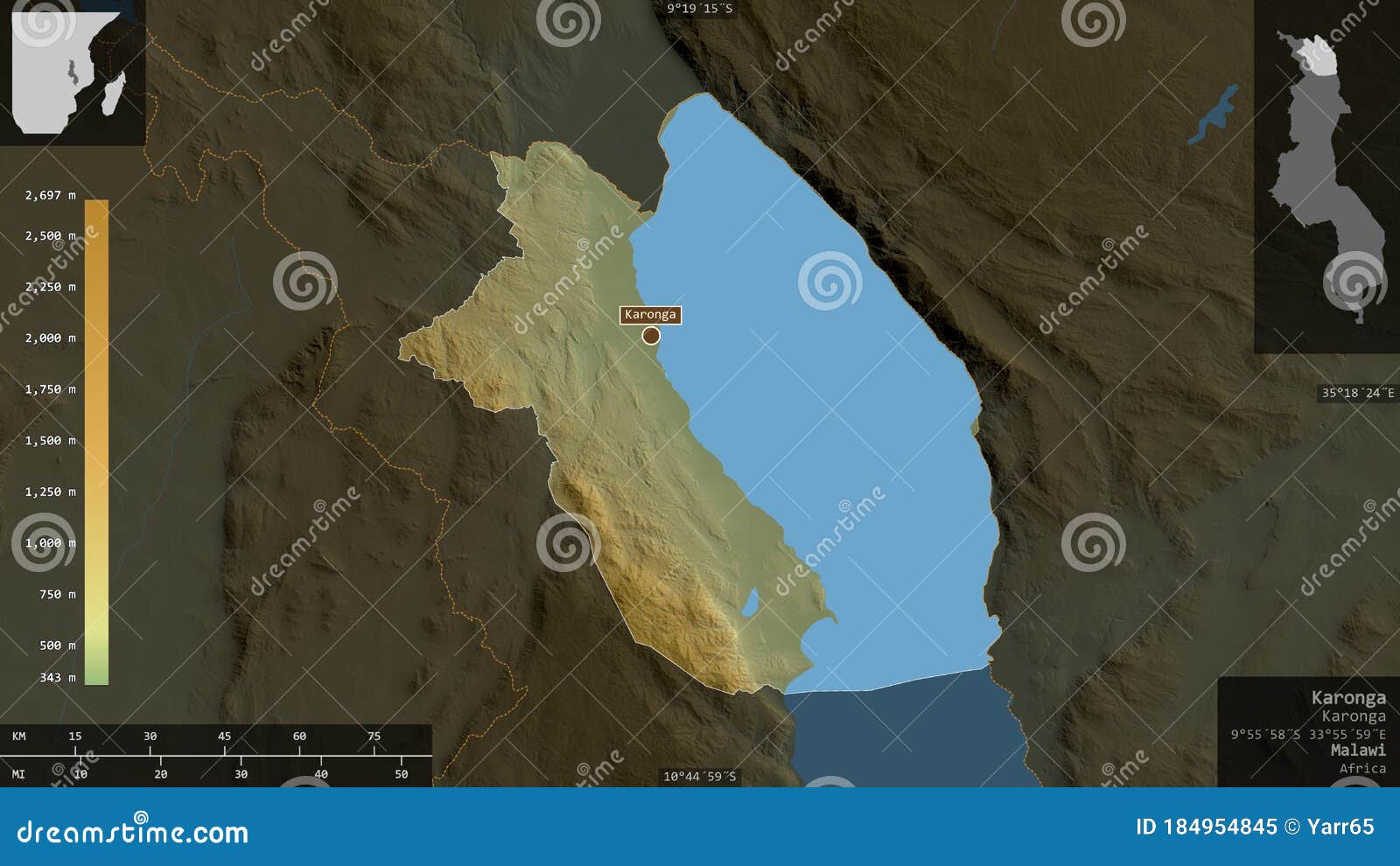 Karonga, Malawi - Composition. Physical Stock Illustration ...