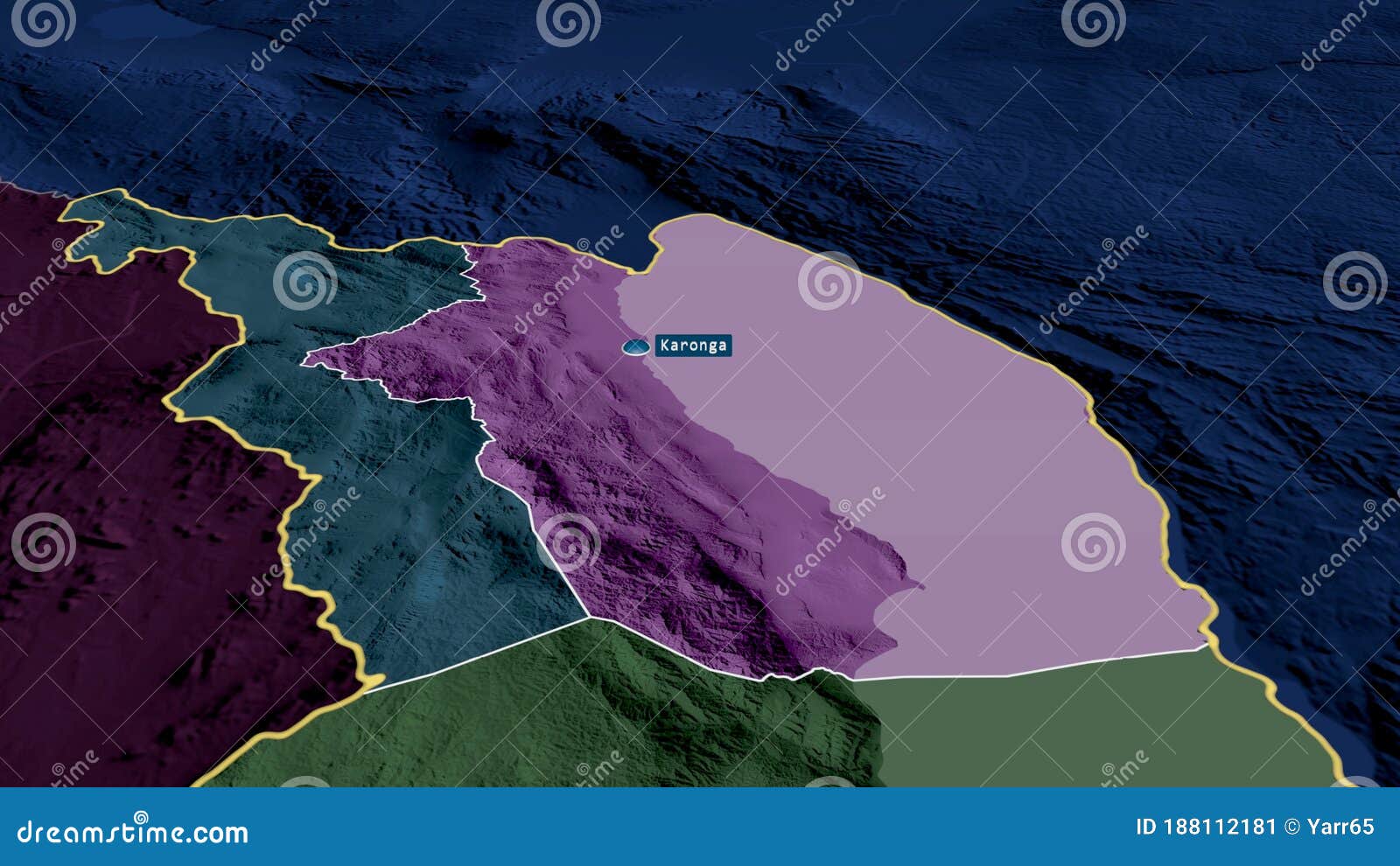 Karonga, Malawi - Highlighted with Capital. Administrative Stock ...