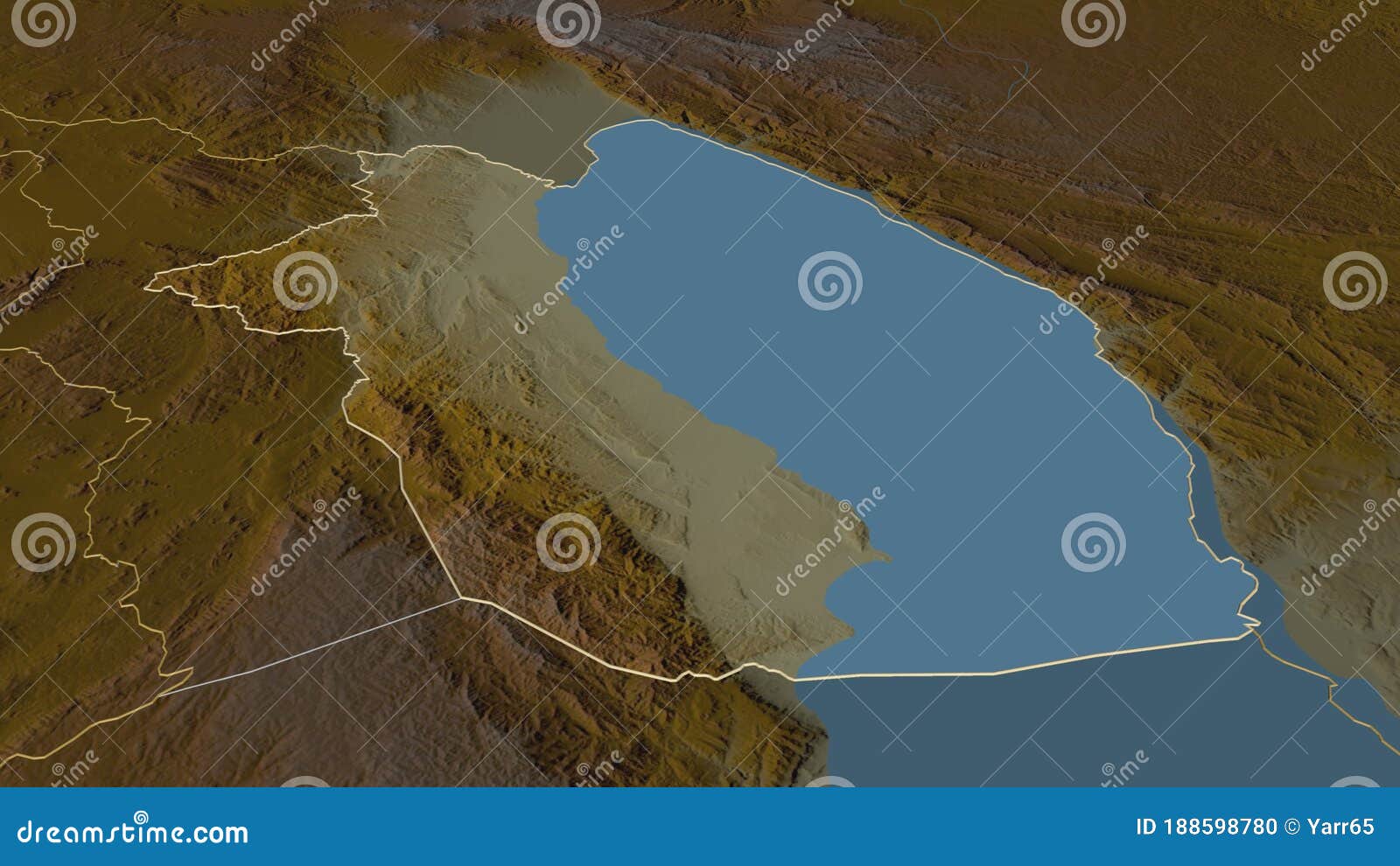 Karonga, Malawi - Outlined. Relief Stock Illustration - Illustration of ...