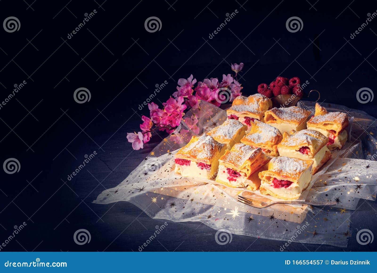 A Karpatka - a Delicious Polish Pudding Cake Stock Image - Image of ...