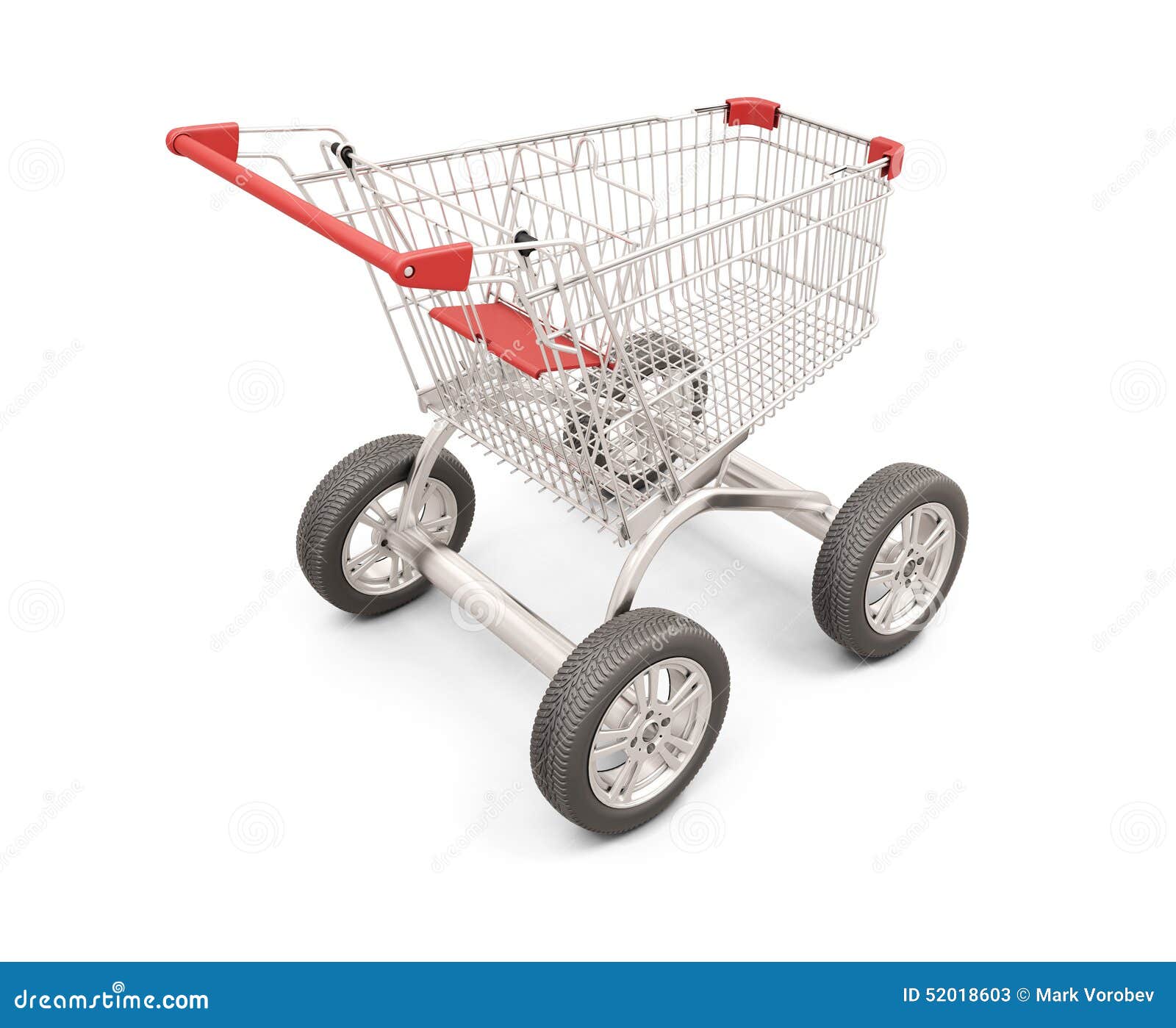 Karretje met wielen stock illustratie. Illustration of korting - 52018603