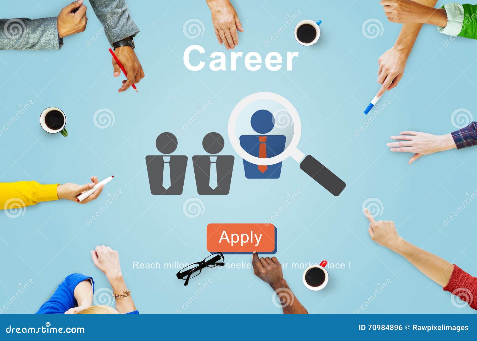 Karriere Job Profession Apply Hiring Concept Stockfoto - Bild von ...