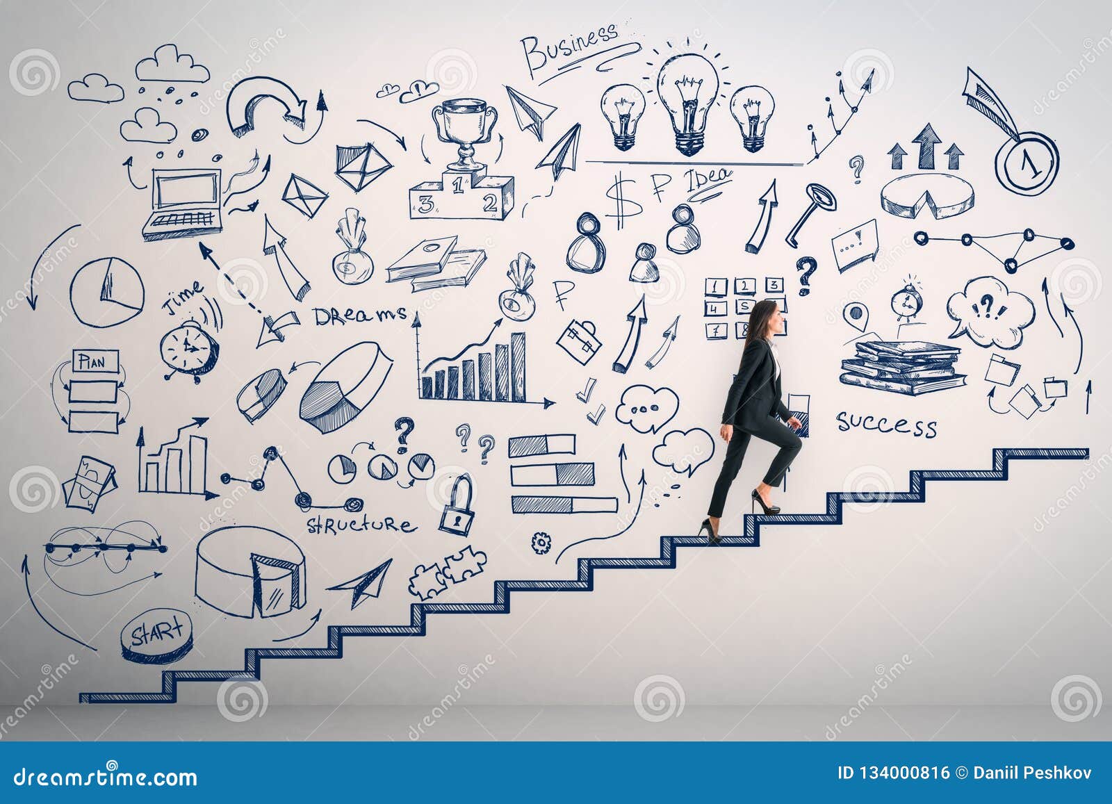 Karriereentwicklung Und Aufsteigen Konzept Stockfoto - Bild von konzept ...