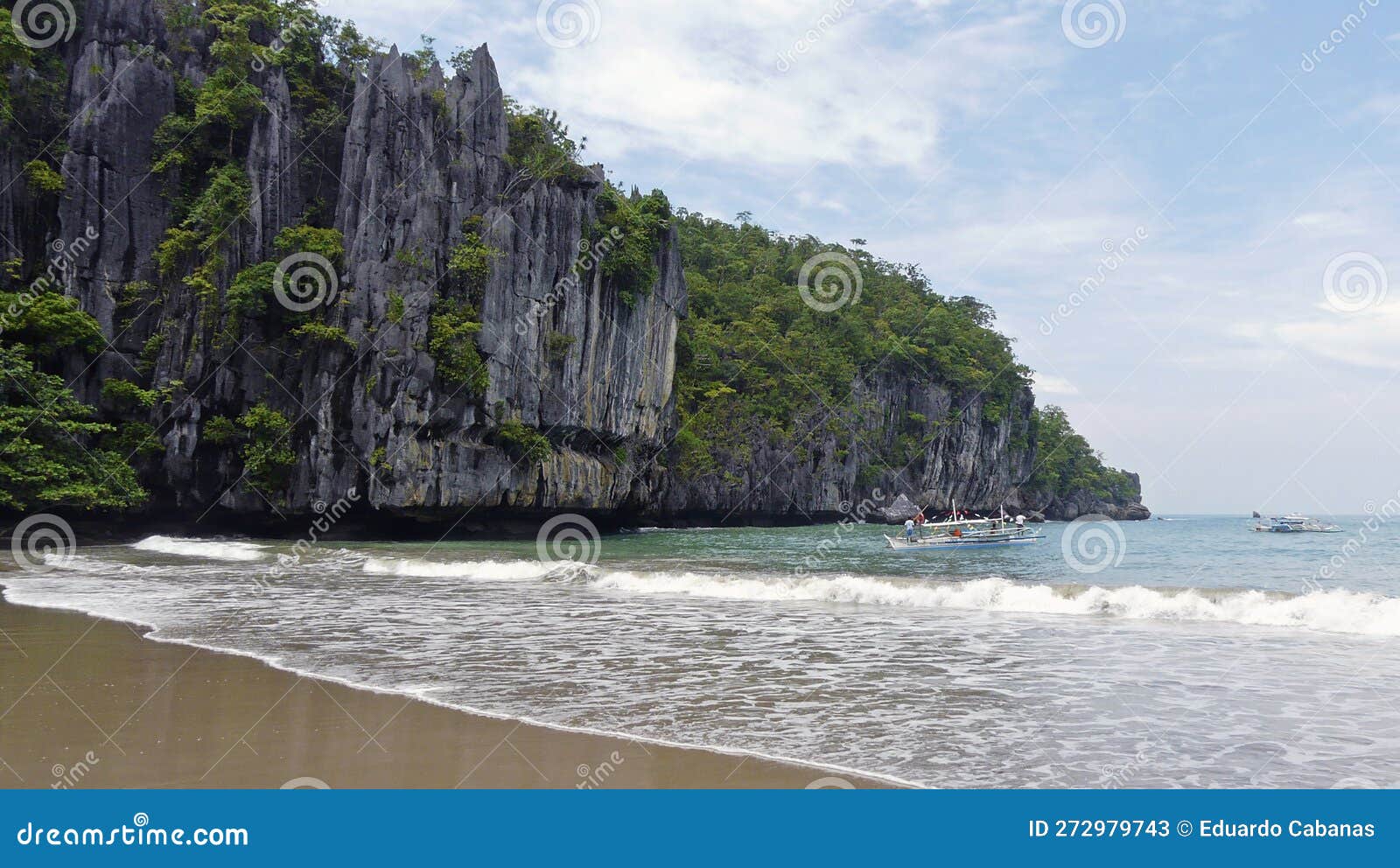 Karst Coast of Palawan, Philippines Stock Image - Image of boat, karst ...