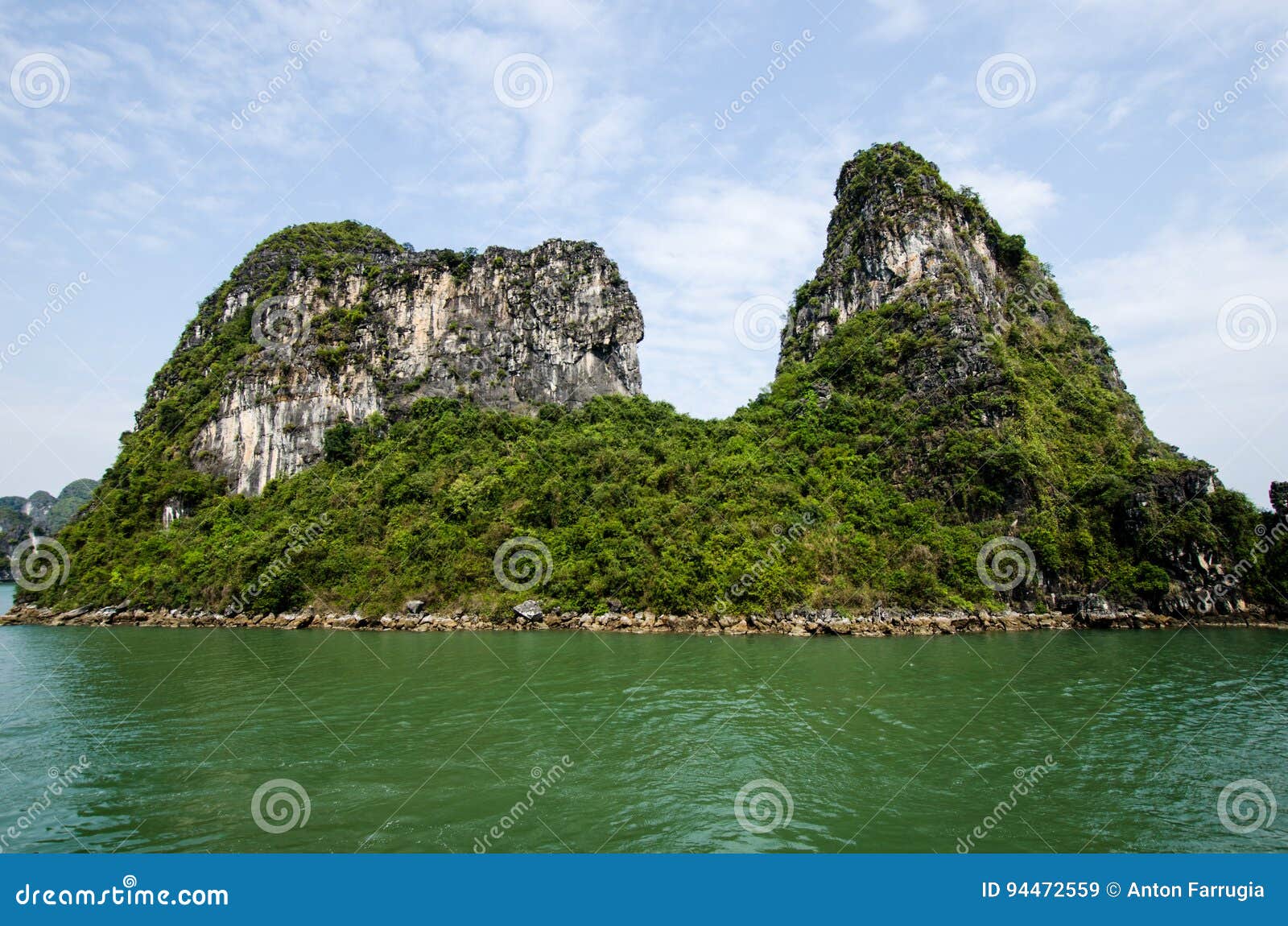 Karst Formations in Halong Bay Stock Image - Image of mountain, lime ...