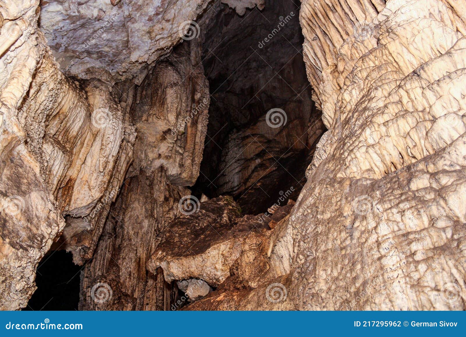 Karst voids of the cave stock photo. Image of underground - 217295962