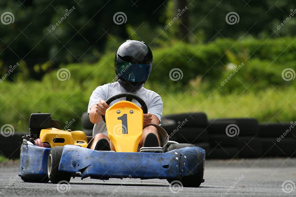 Kart número uno foto de archivo. Imagen de ganador, pista - 800630