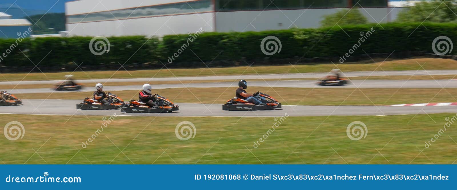 Kart Race on an Approved Circuit Stock Photo - Image of homology ...