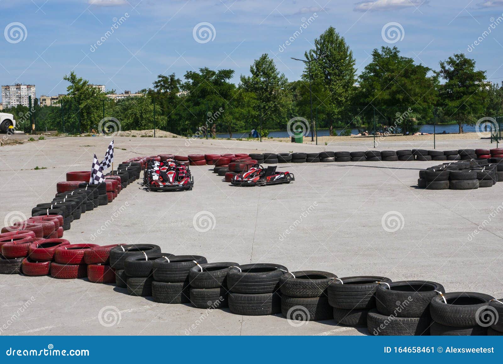Kart racing editorial photo. Image of background, abstract - 164658461