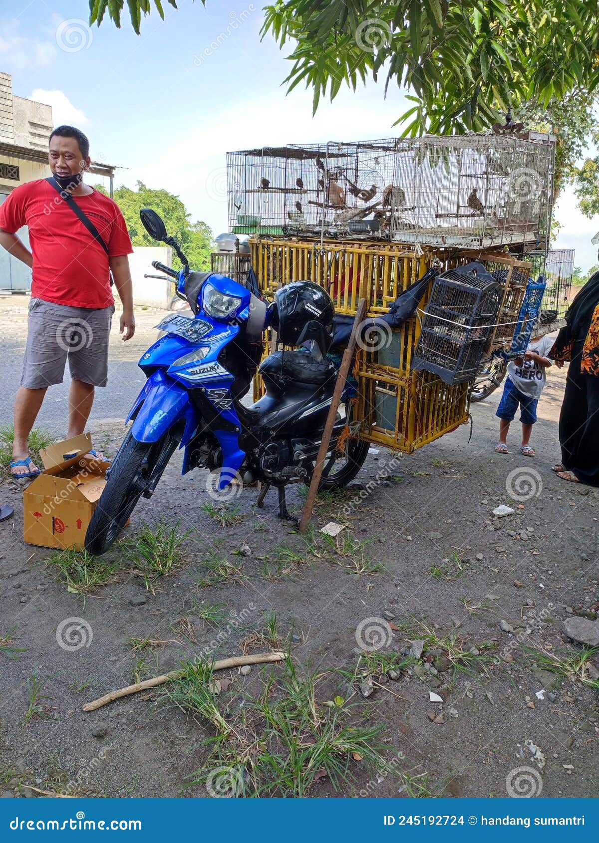 Kartasura Central Java Indonesia March 10, 2022. Bird Traders are ...